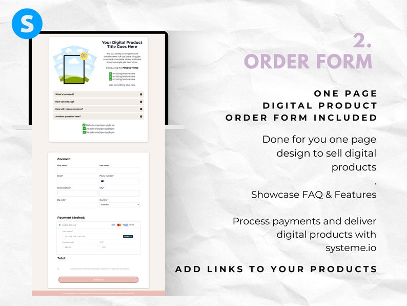 Systeme Io Template, Link in Bio, Stan Store Funnel, Landing Page ...