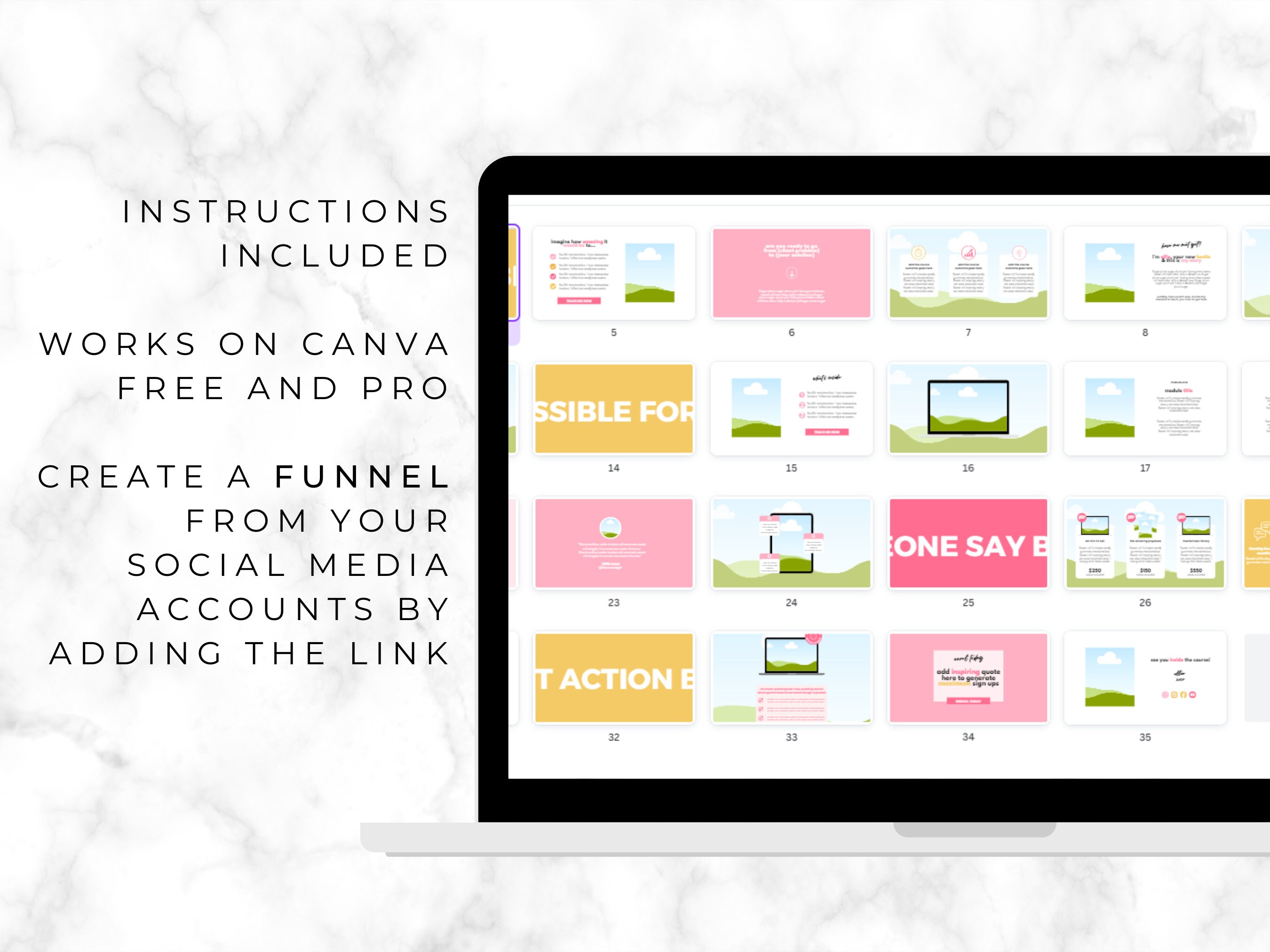 Course Launch Template, Course Creator, Course Mockup, Canva Mock-up ...