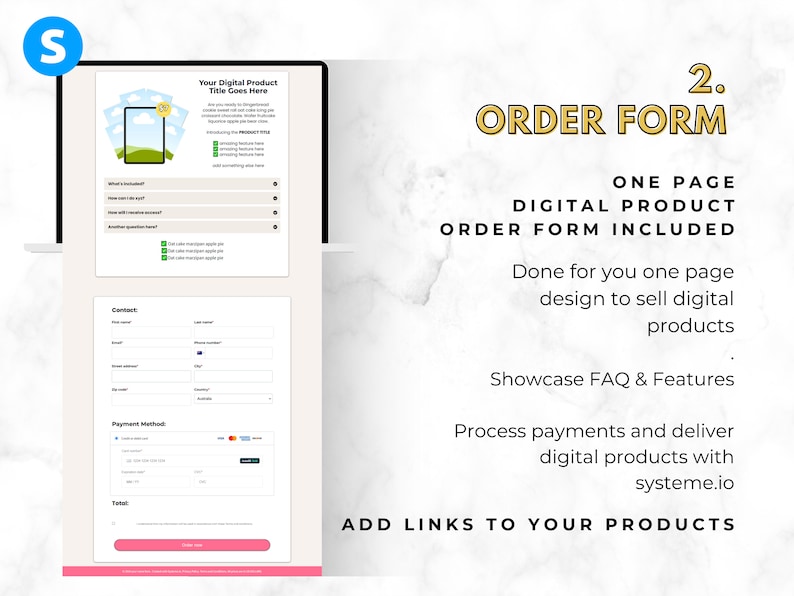 Systeme Io Template, Link in Bio, Stan Store Funnel, Landing Page ...