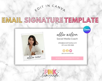 Email Signature Templates Canva Template Signatures Gmail Email ...