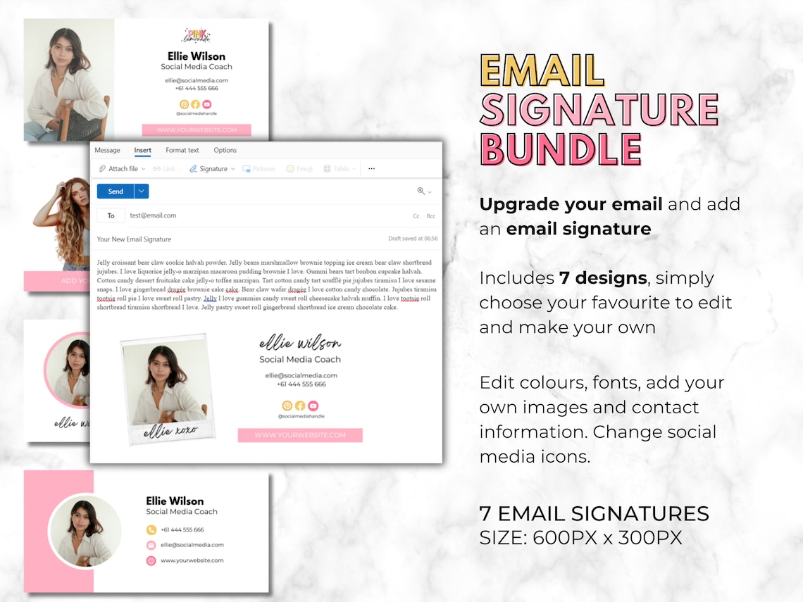 Email Signature Template. Business Email Signature Design. Email ...