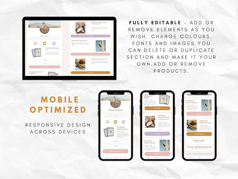 Systeme Io Template, Link in Bio, Stan Store Funnel, Landing Page ...