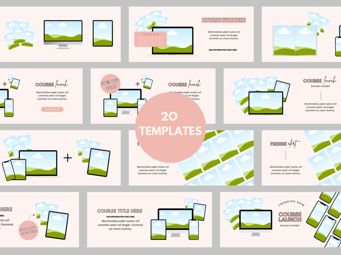 Canva Course Mock Up, Digital Product Mock Up, Course Creator Mock Up ...