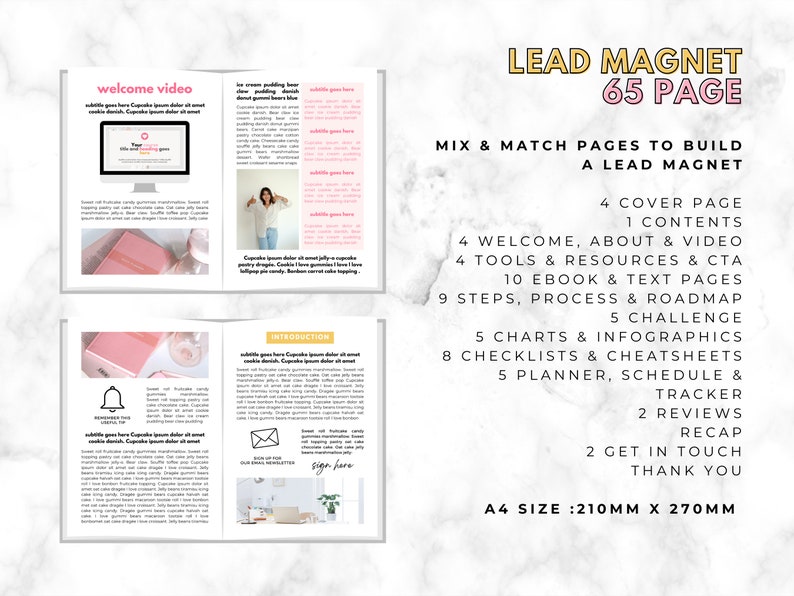 Lead Magnet Template, Ebook Template Canva, Coaching Workbook Template, Workbook Template ...