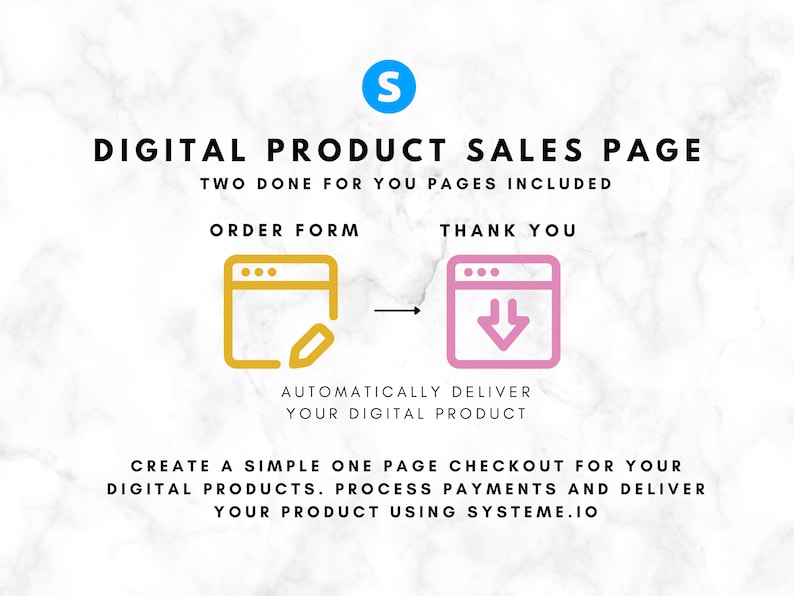 Systeme Io Sales Page Template. Funnel Template. Landing Page. One Page ...