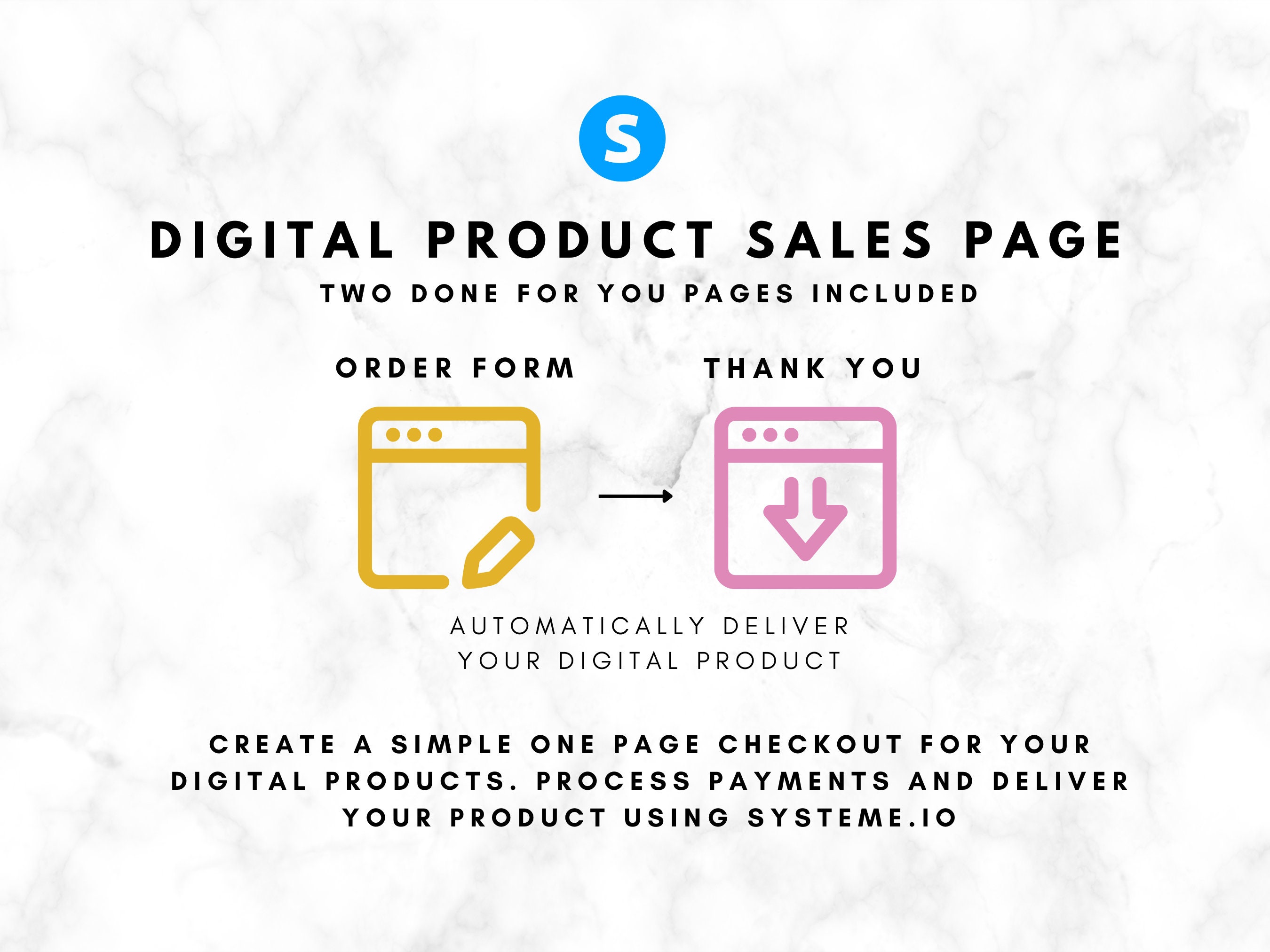 Systeme Io Sales Page Template. Funnel Template. Landing Page. One Page ...