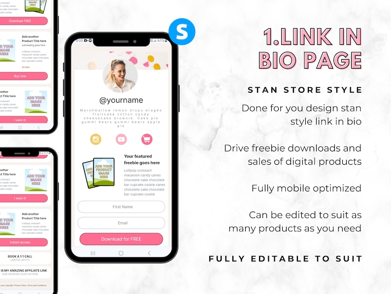 Systeme Io Template, Link in Bio, Stan Store Funnel, Landing Page ...