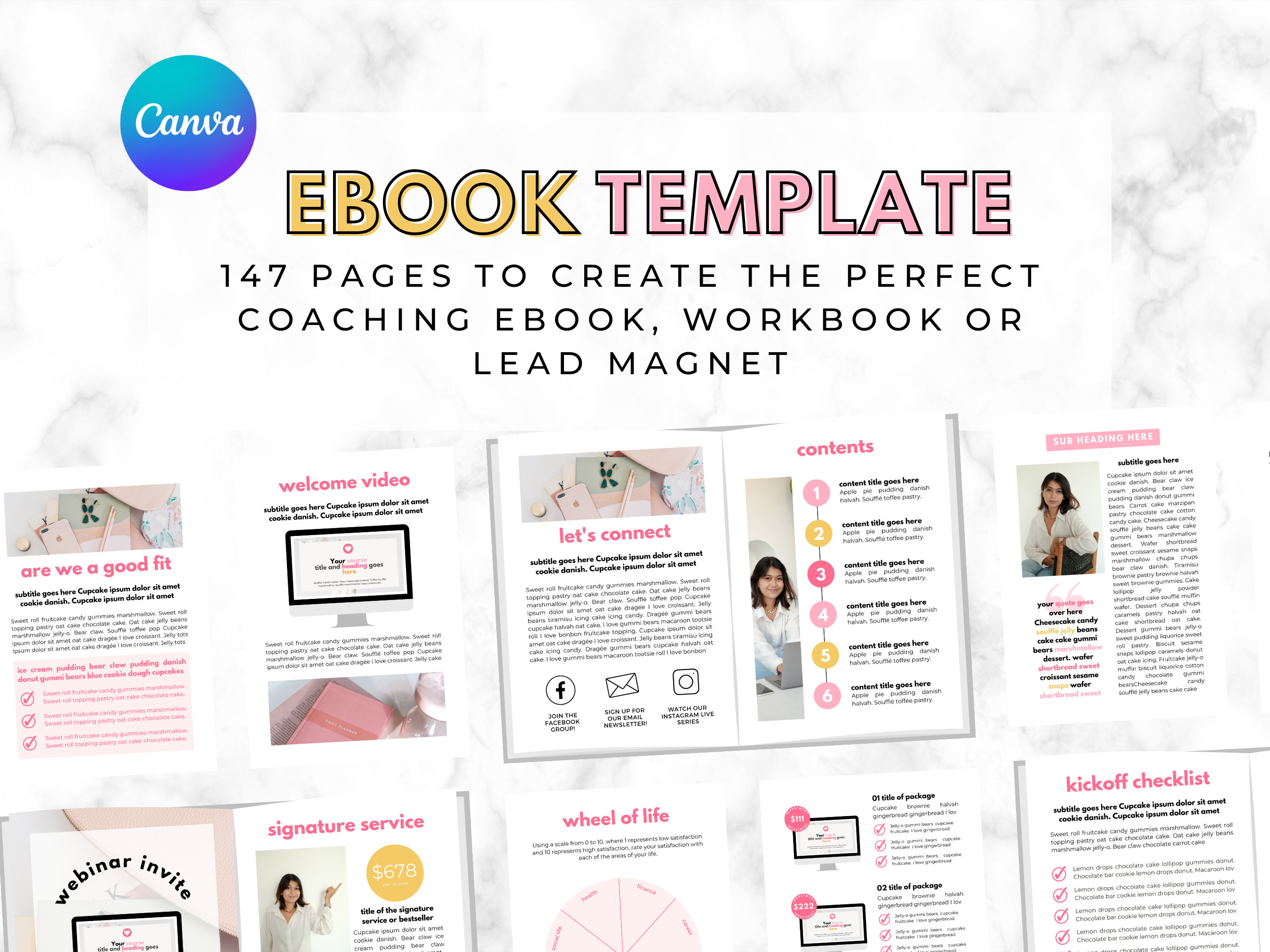 Ebook Template for Coaches, Coaching Workbook Template, Lead Magnet ...
