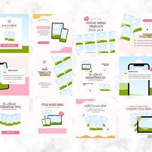 Digital Product Mockup, Canva Course Mock Up, Course Creator Mockup ...