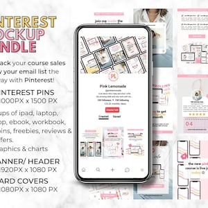 Digital Product Mockup, Canva Course Mock Up, Course Creator Mockup ...