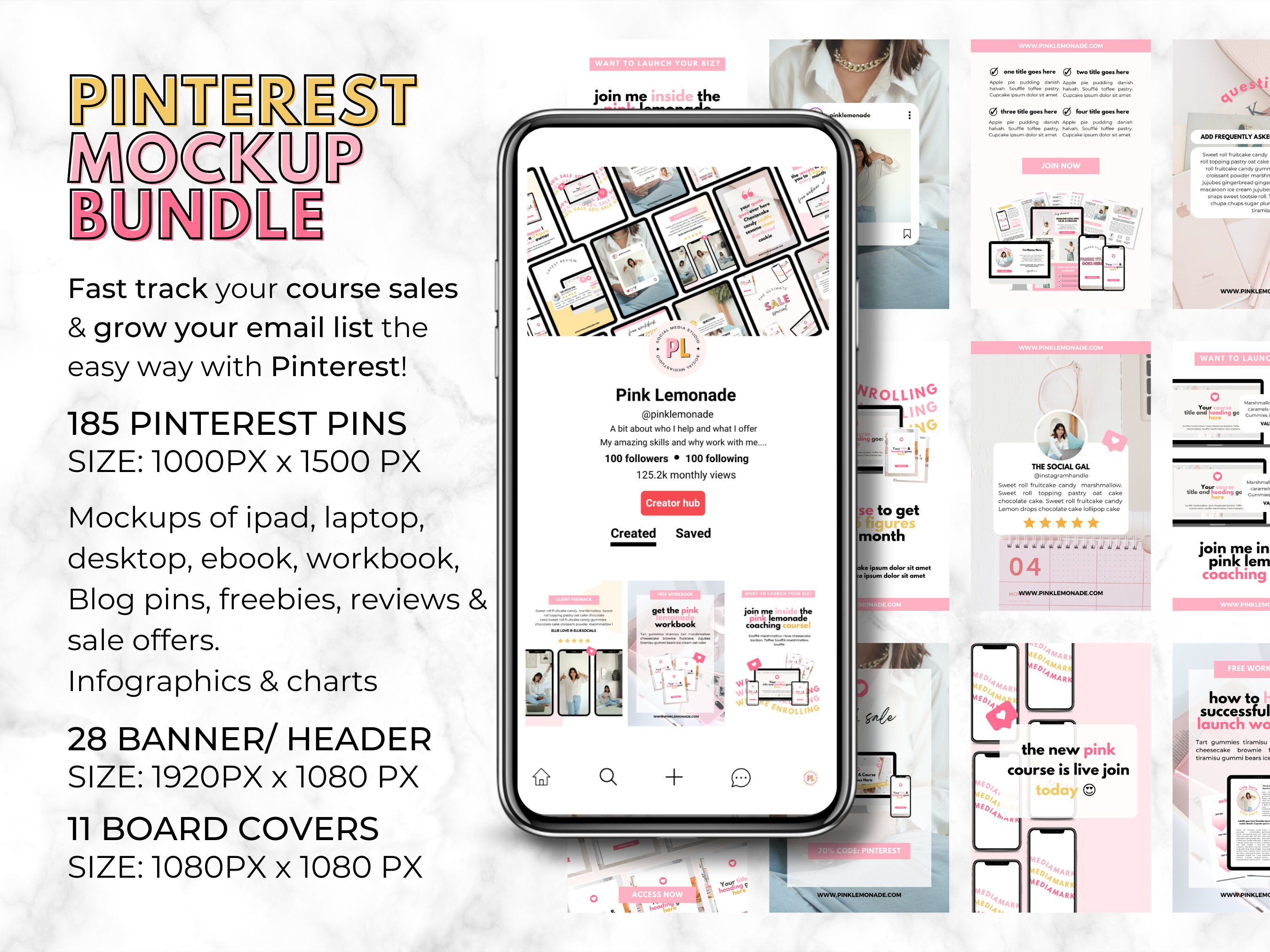 Canva Course Mockup. Digital Product Mockup. Course Creator Mockup ...