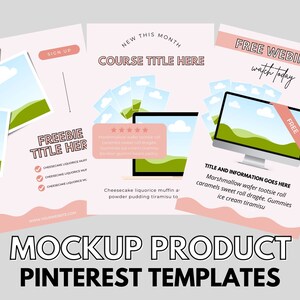 Online Course Mockup, Course Template, Course Creator Template, Course ...