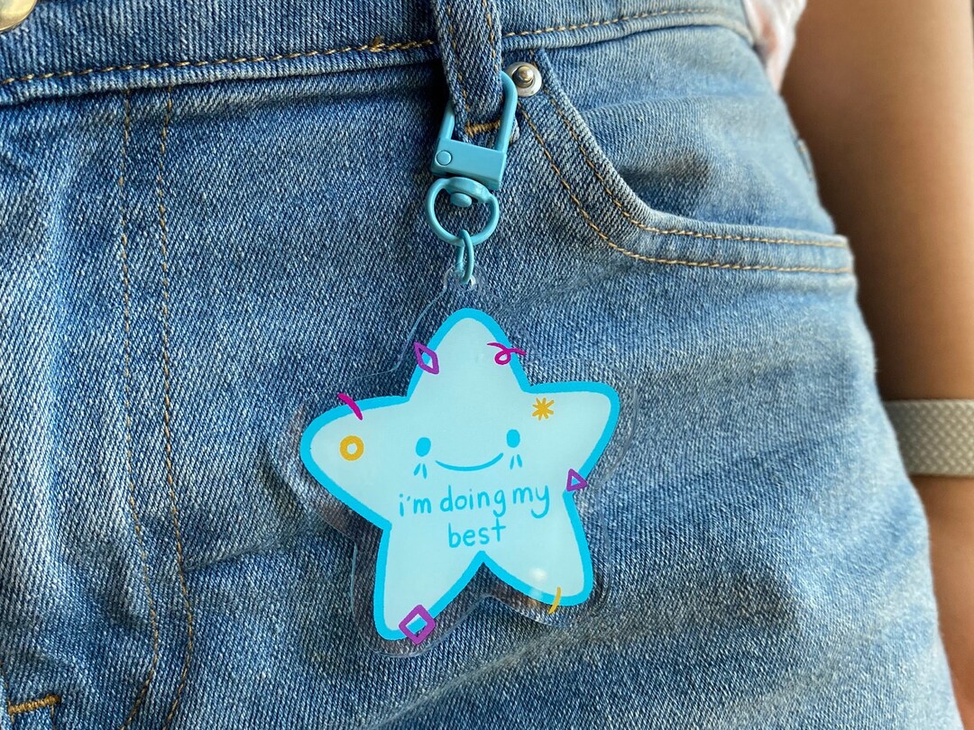 I'm Doing My Best Acrylic Keychains Cute Mental Health Therapy Funny ...
