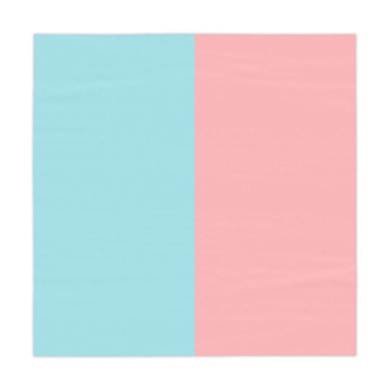 Gender Reveal Pink and Blue Split Half and Half Table Cloth - Etsy