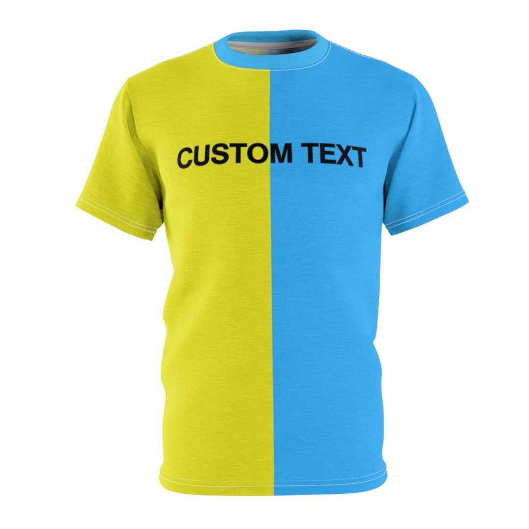 Custom Adult Split Tee With Text , Two-toned T-shirt , Two-colored ...