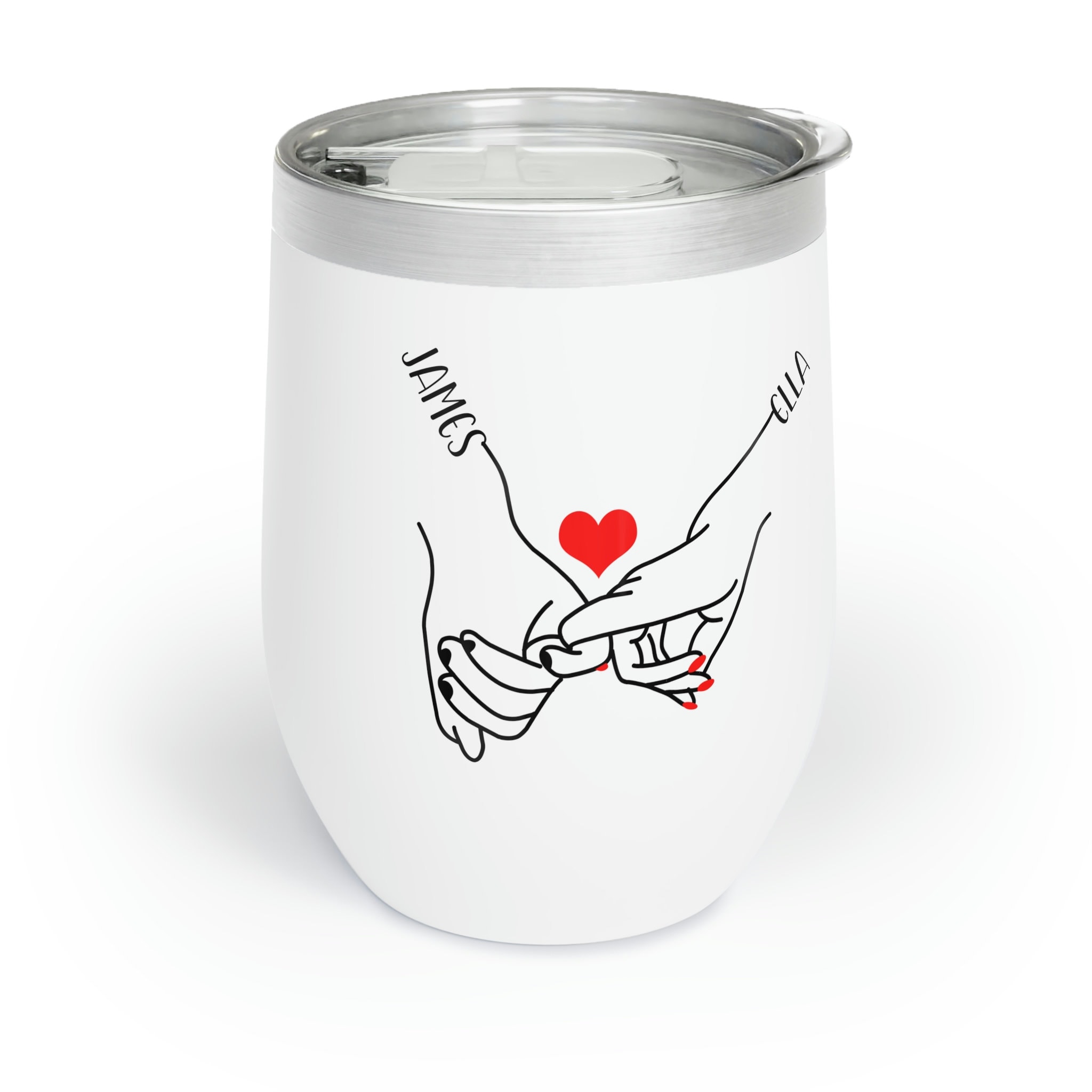 Personalized Pinky Promise Holding Hands Mug, Funny Chill Wine Tumbler ...