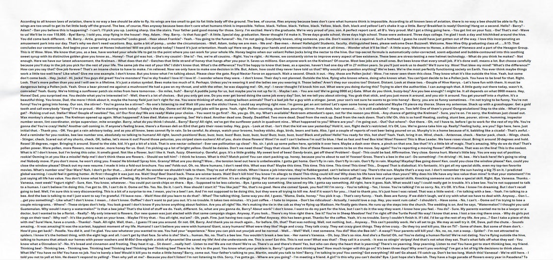 Bee Movie Script T Shirt Bee Movie Entire Scrip Meme Movie - Etsy