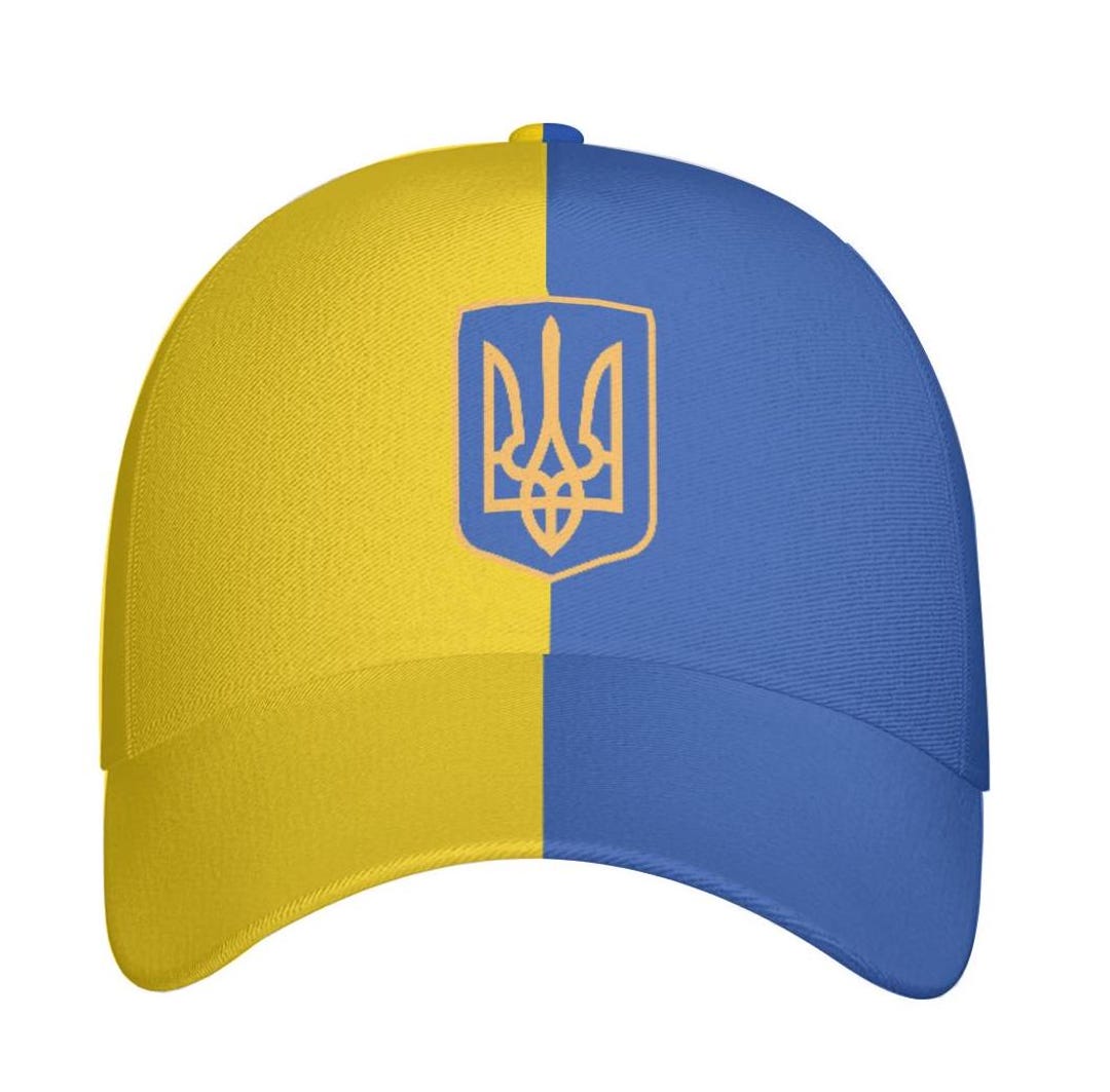 Ukraine Flag Cap , I Stand With Ukraine With , Half Yellow & Half Blue ...