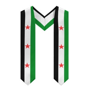 Custom Graduation Stole With the New Syrian Flag - A Premium Design ...