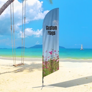 Custom Printed Feather Banner: Double-sided Advertising Flag - Etsy