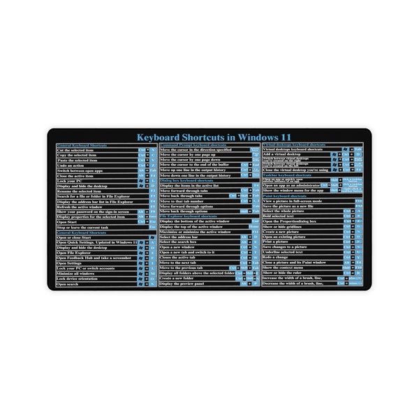 Windows Shortcut Desk Mat - Etsy