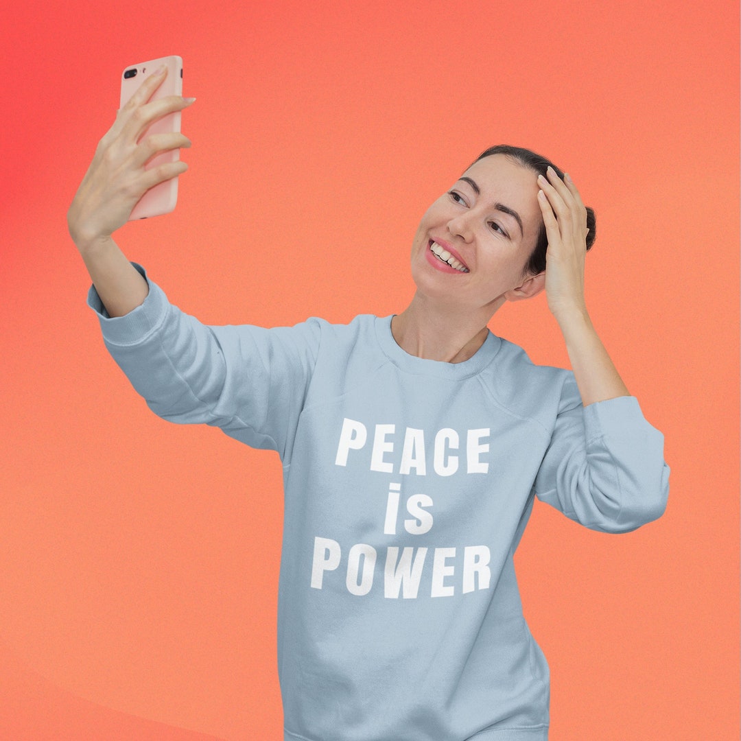 Peace is Power Crewneck Sweatshirt With Back Print | Peace is Power ...