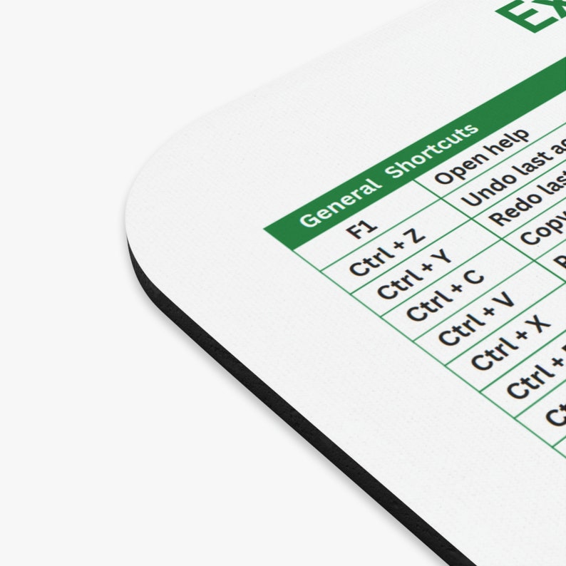Excel Super Shortcuts Mouse Pad nerd Gift Coworker Coffee - Etsy