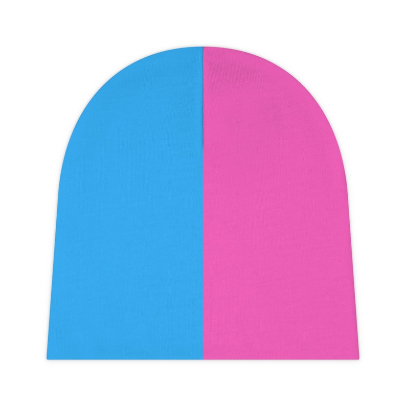 Pink and Blue Half and Half Tee Baby Beanie Split Tee - Etsy