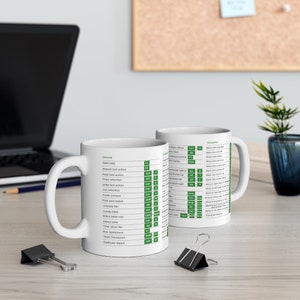 Excel Shortcut Mug, Excel Shortcuts Mug With Color Inside, Accountant ...