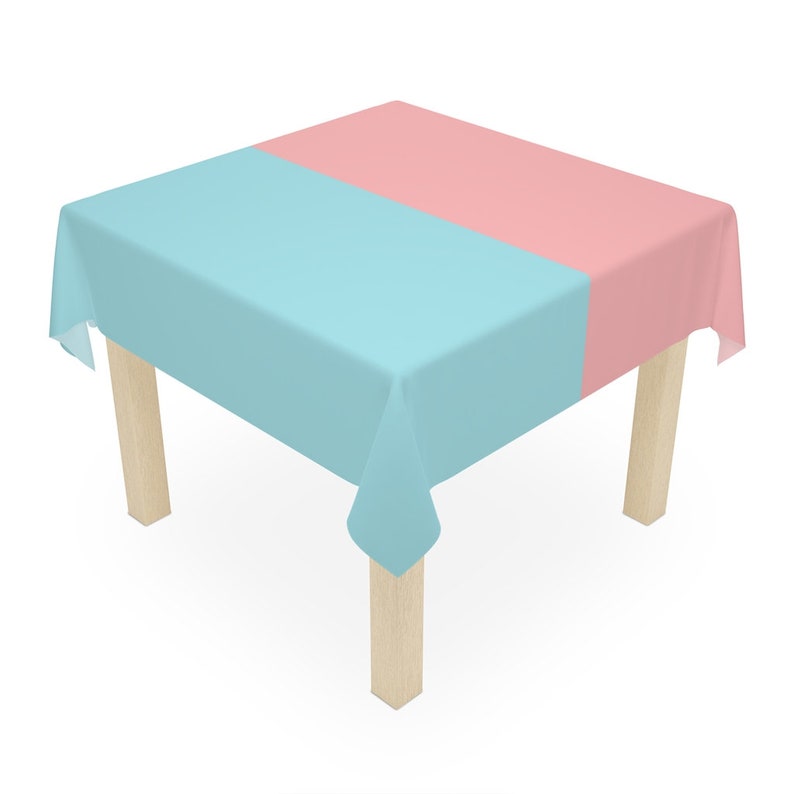 Gender Reveal Pink and Blue Split Half and Half Table Cloth - Etsy