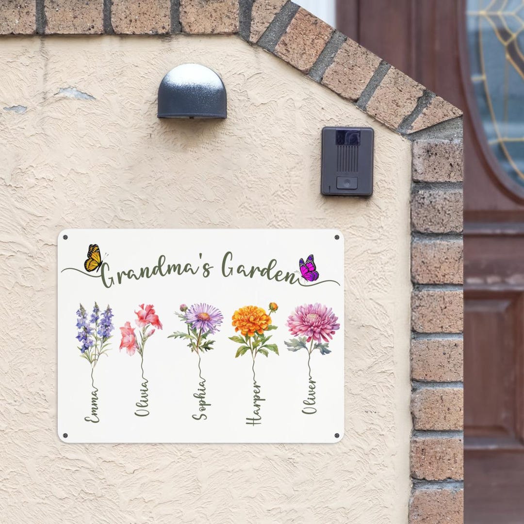 Grandma's Garden Birth Flower Printable, Mother's Day Gift for Grandma ...