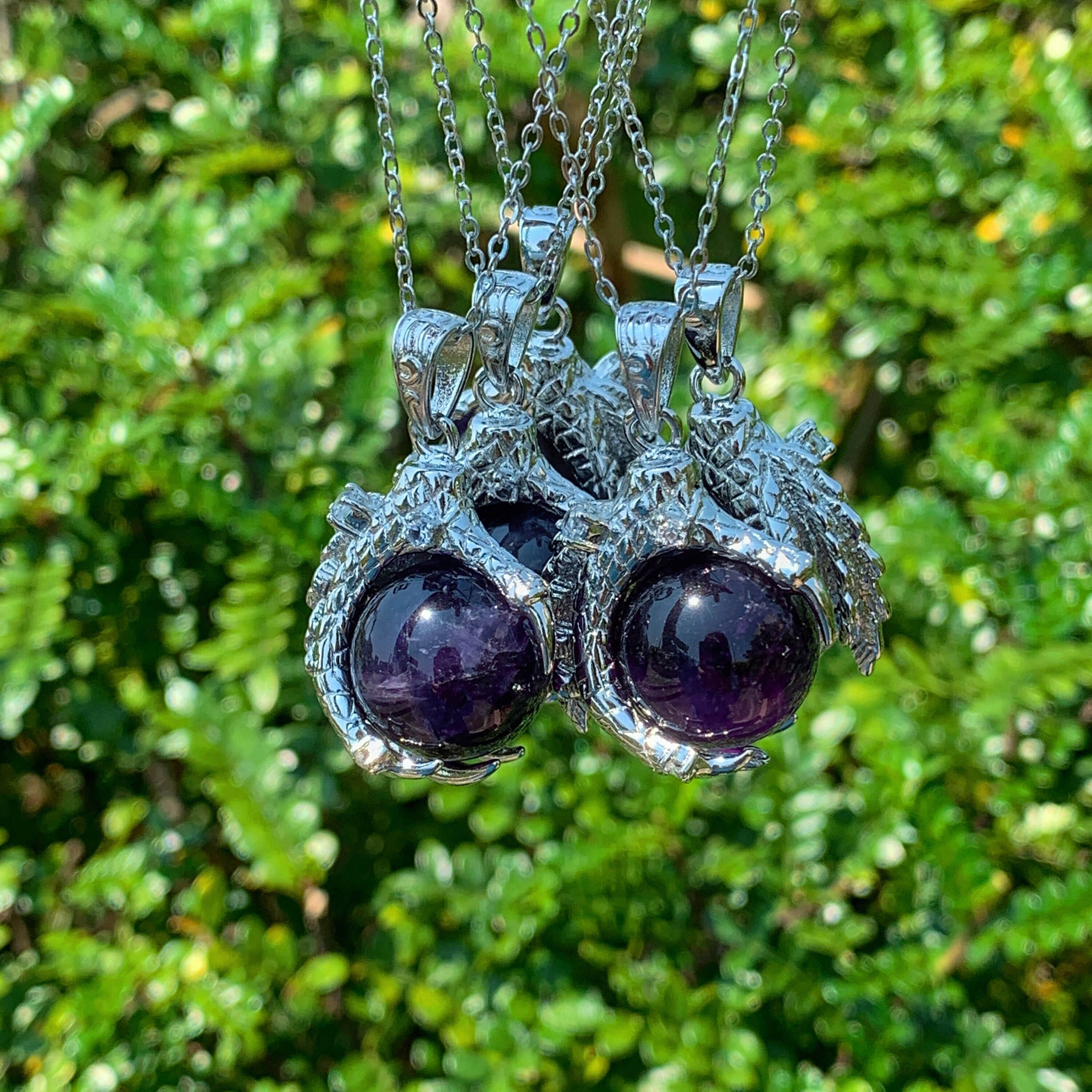 Amethyst wrapped necklace store
