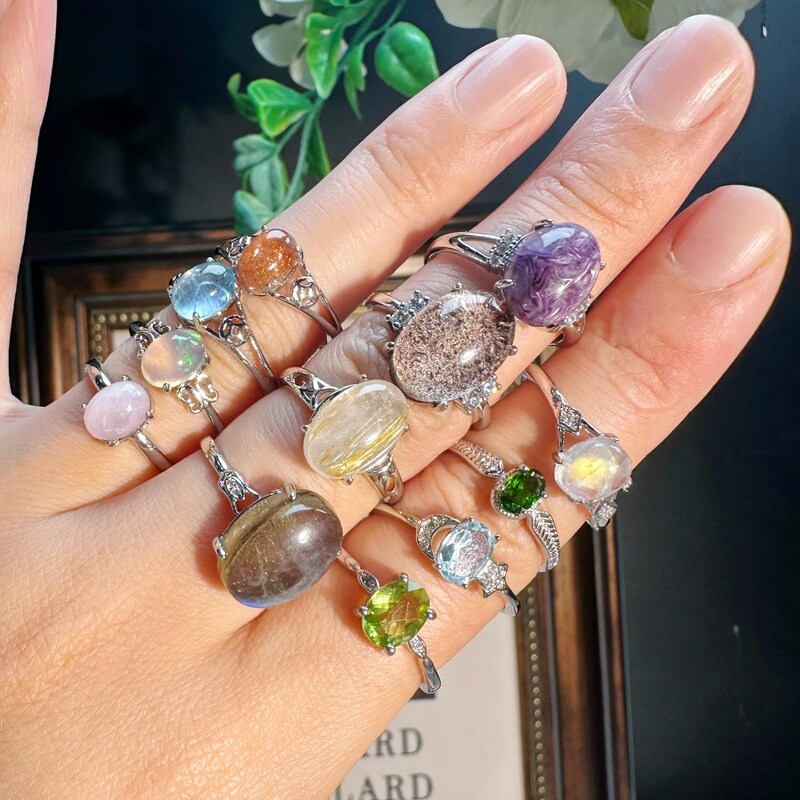 Healing Crystals Ring - Etsy
