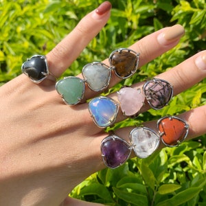 Gemstone rings etsy store