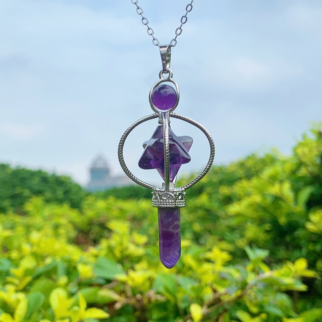 Merkaba Pendulum Pendant, Crystal Point Pendant, Healing Crystal ...