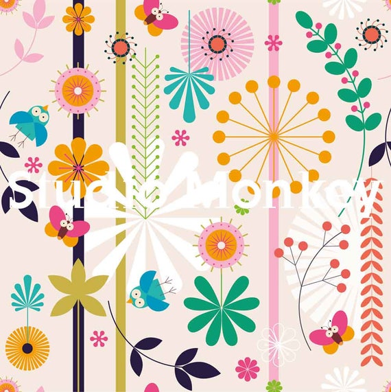 Summer Jungle Graphic Digital Repeat Pattern Textile Design | Etsy