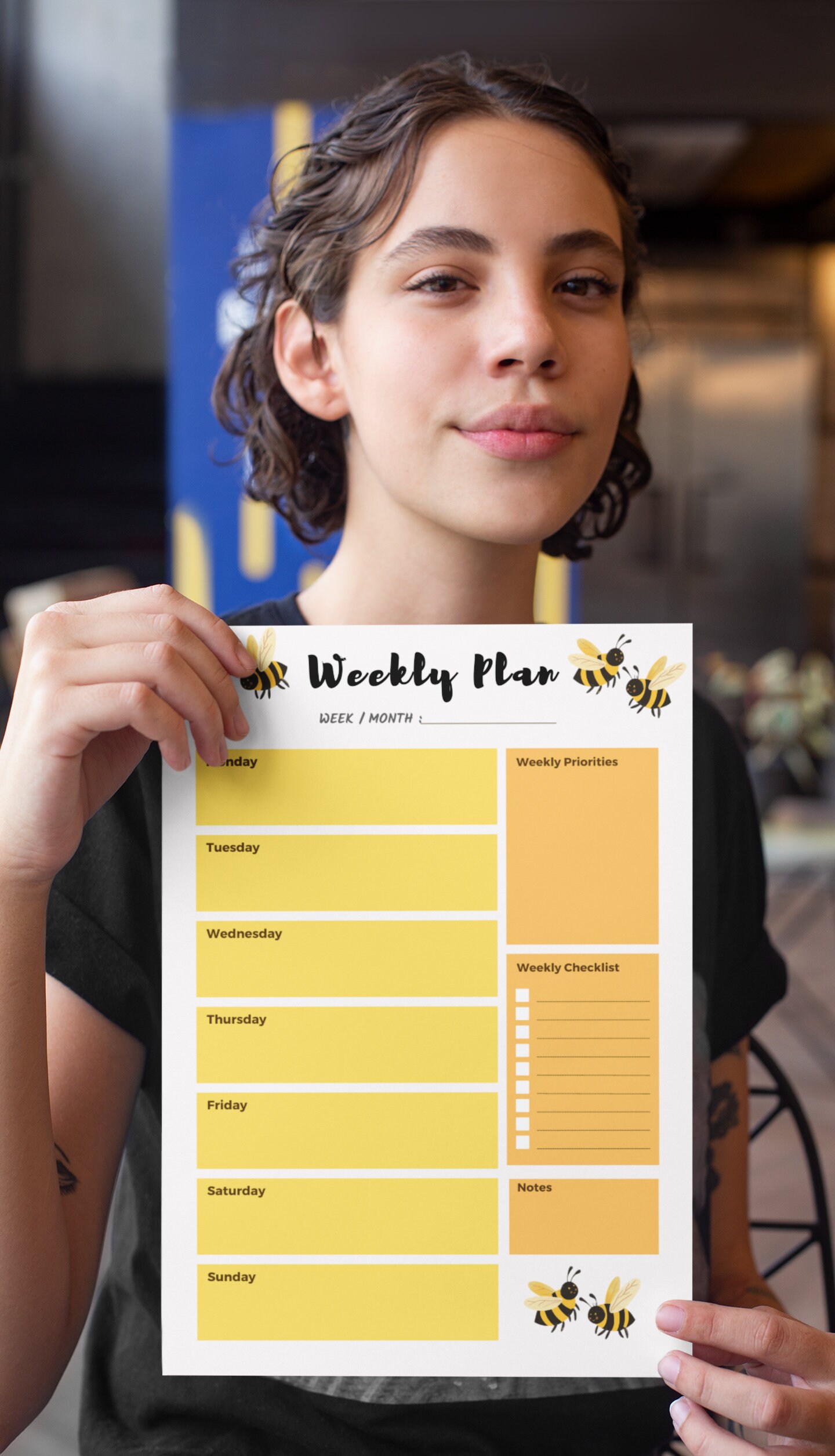 Cute Bee Design Weekly Planner. Printable Planner. PDF Planner - Etsy