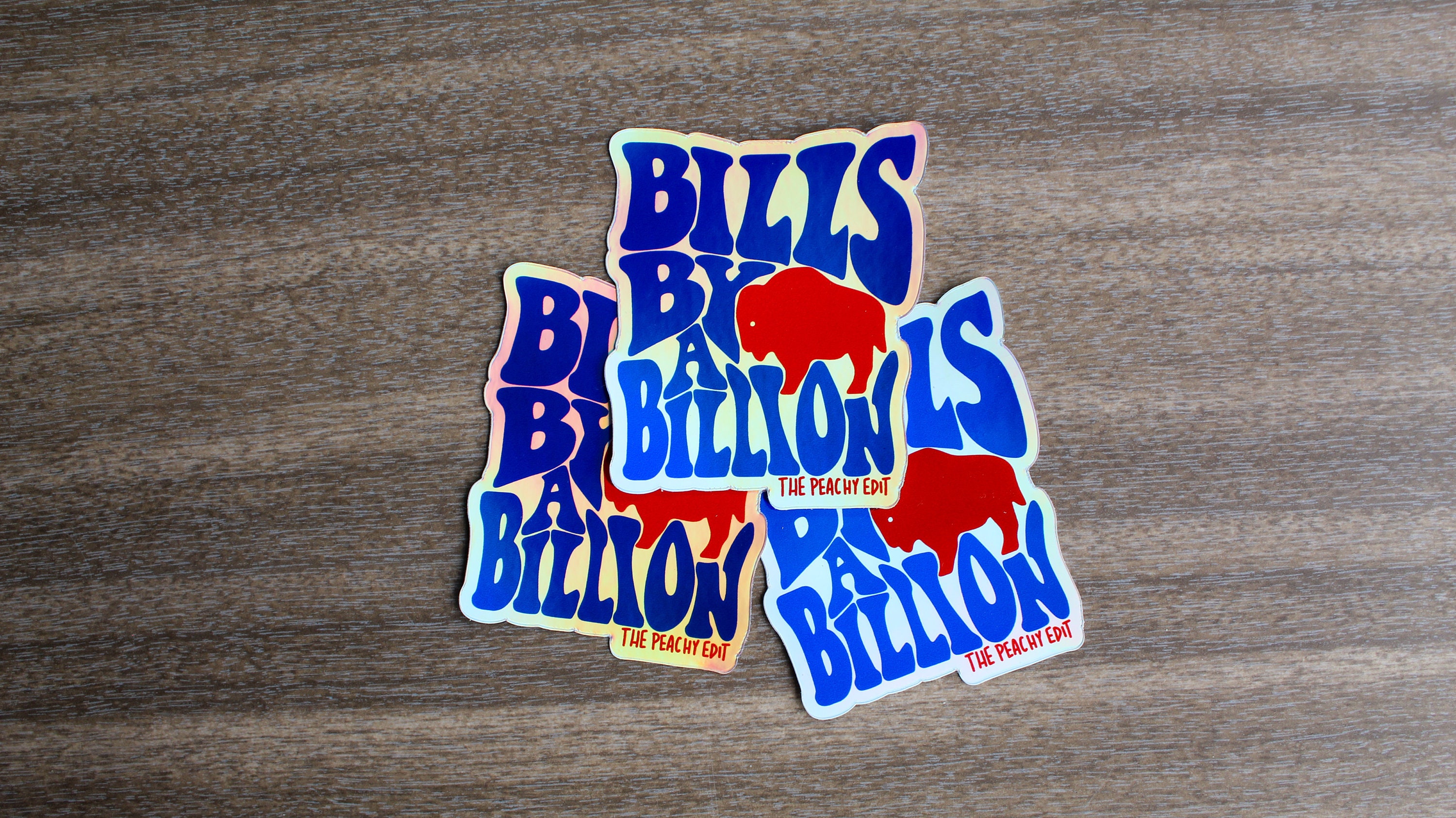 Holographic by a Billion Sticker, Iridescent Buffalo Football Sticker ...