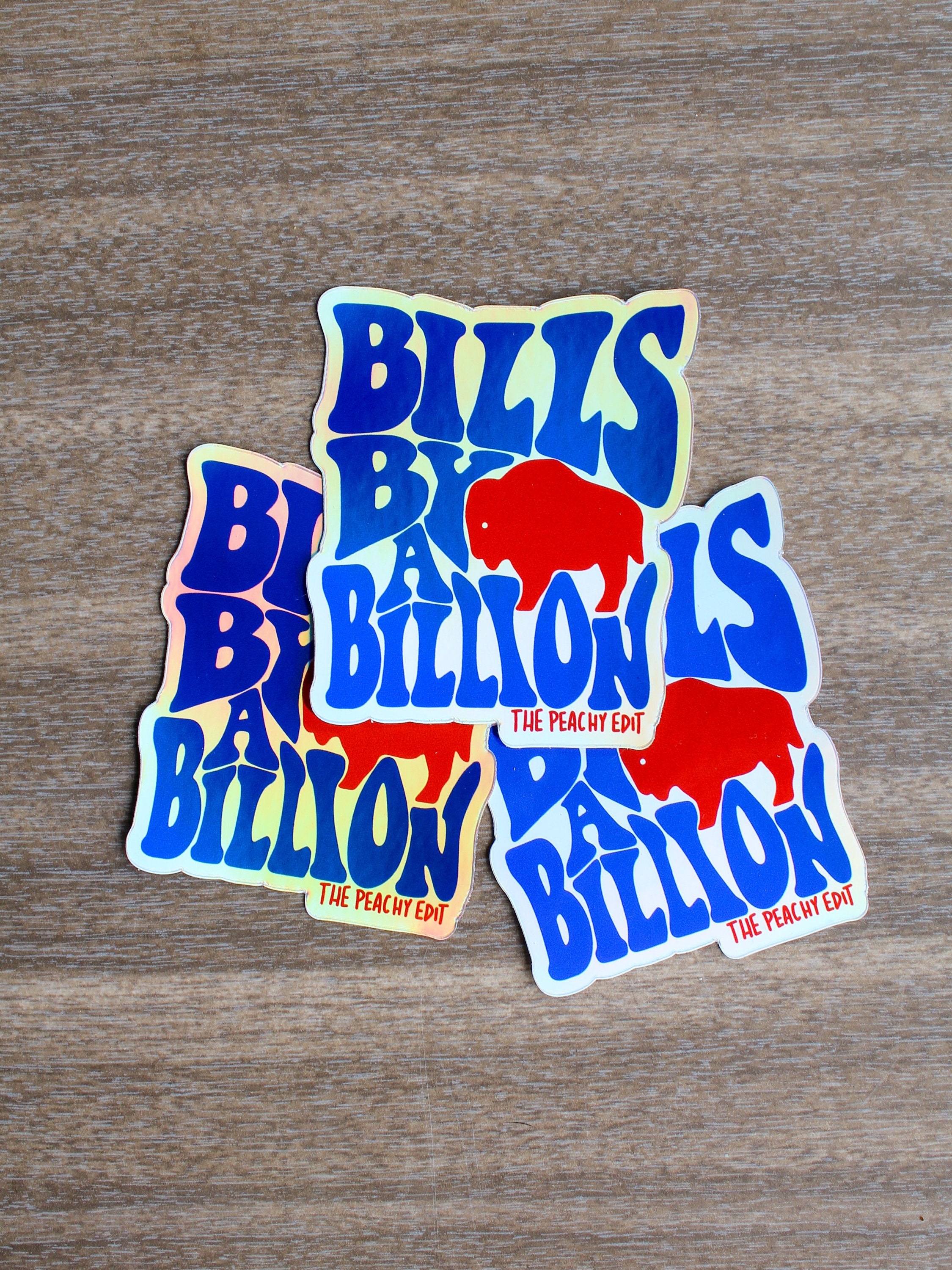 Holographic by a Billion Sticker, Iridescent Buffalo Football Sticker ...