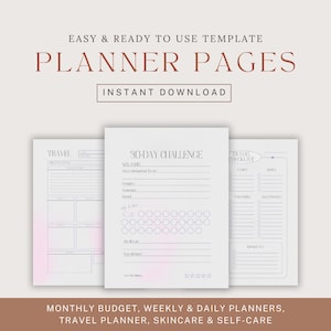 The Ultimate Girly Planner, Printable Planner Pages, Digital Download ...