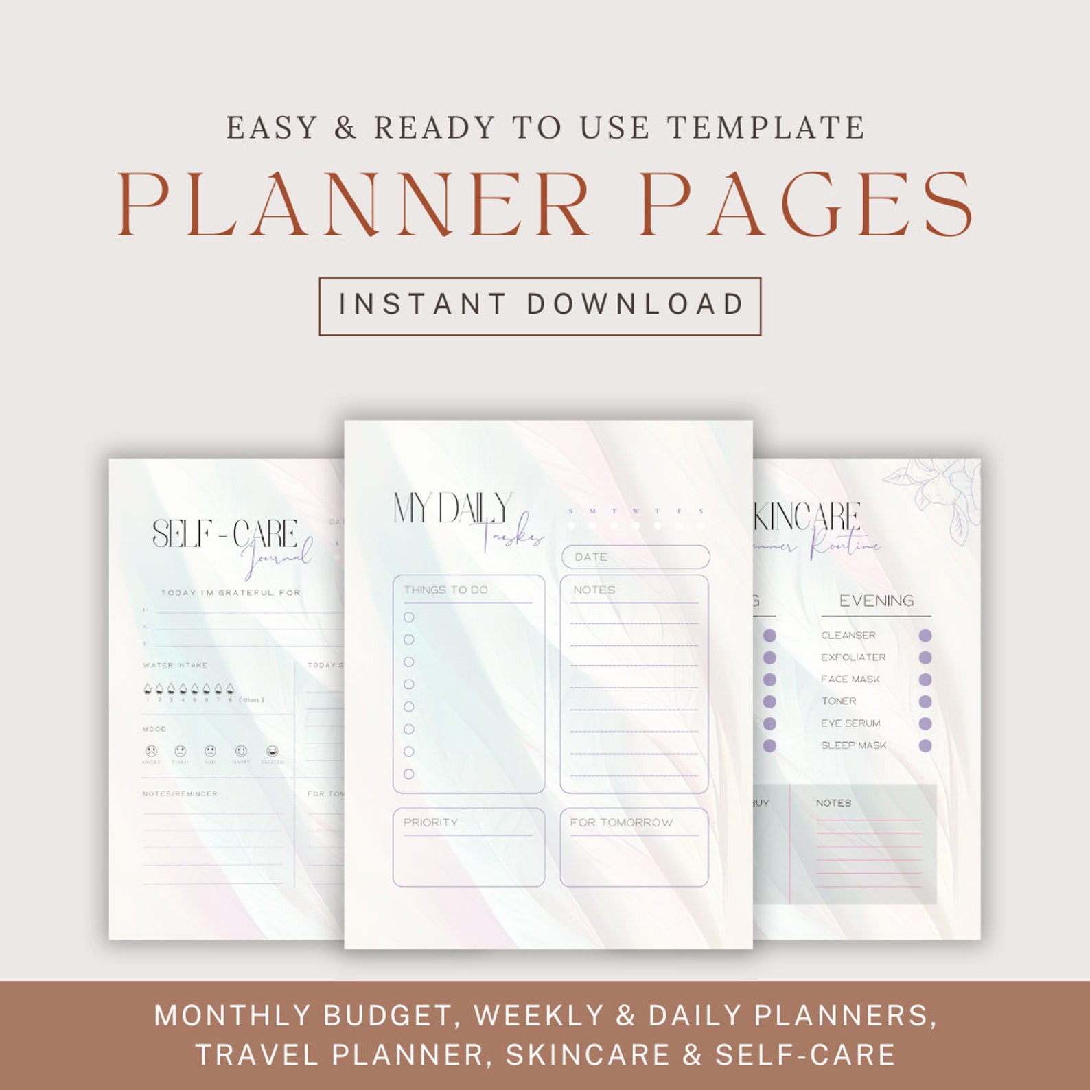 The Ultimate Girly Planner, Printable Planner Pages, Digital Download ...
