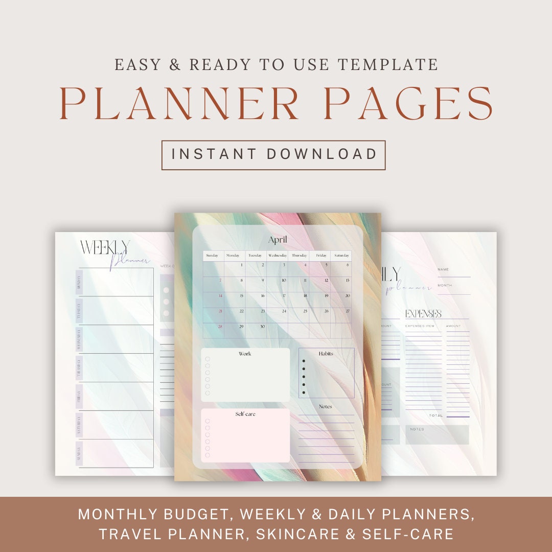 The Ultimate Girly Planner, Printable Planner Pages, Digital Download ...