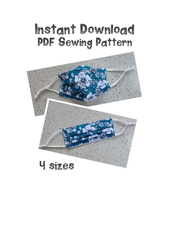 Face Mask PDF Sewing Pattern Instructions Step by Step With - Etsy