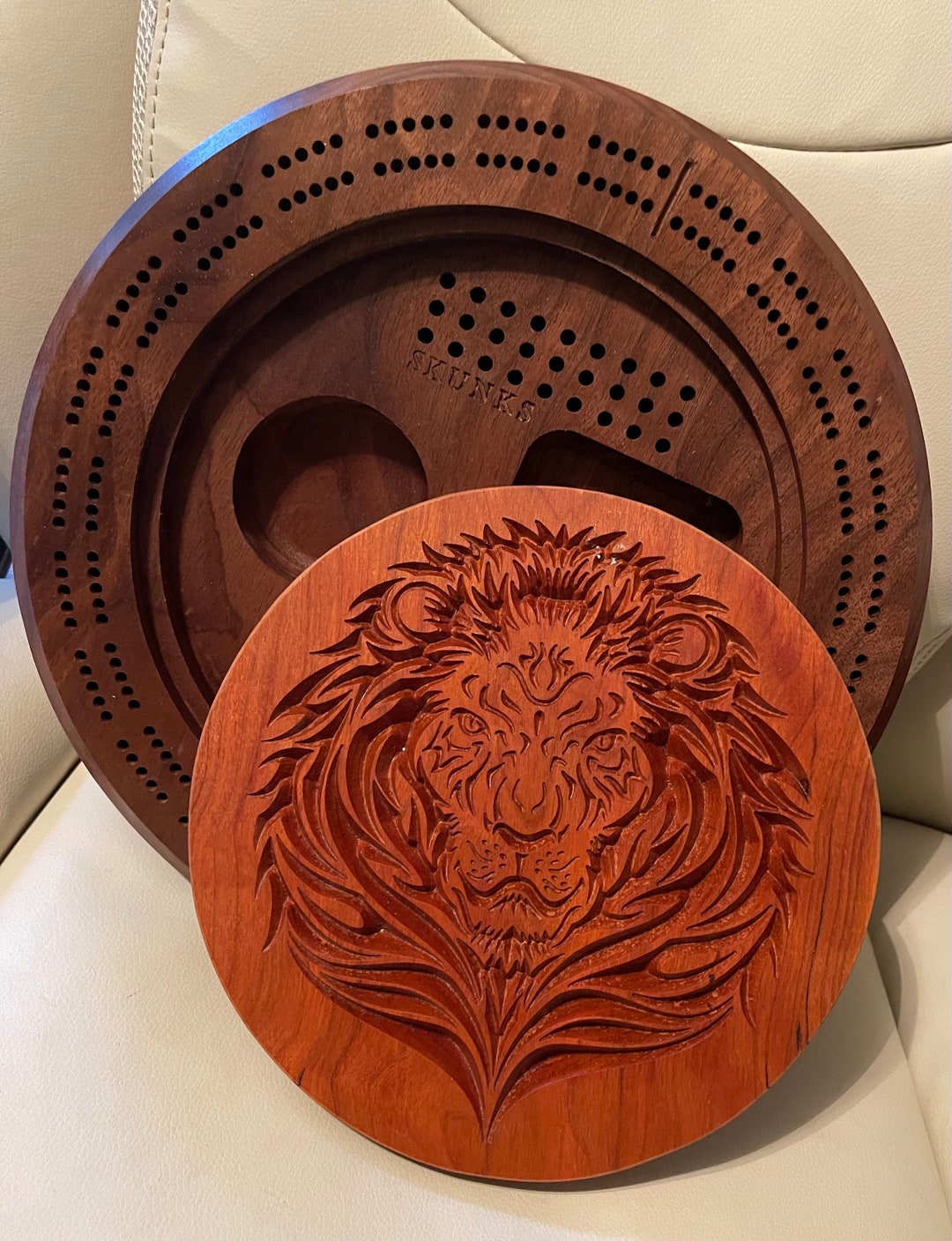 12 Round Two Player Cribbage Board - Etsy