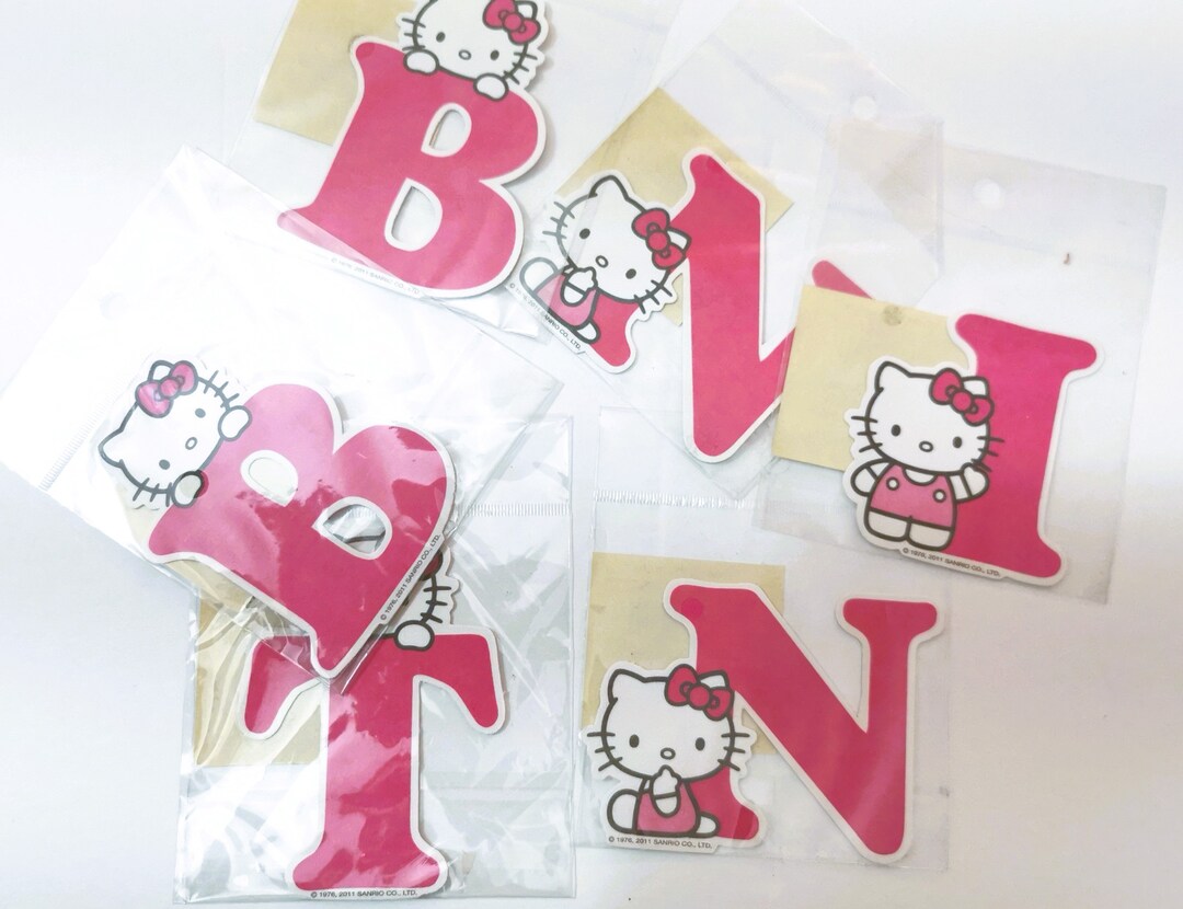 Sanrio Hello Kitty Alphabet FABRIC Sticker - Etsy