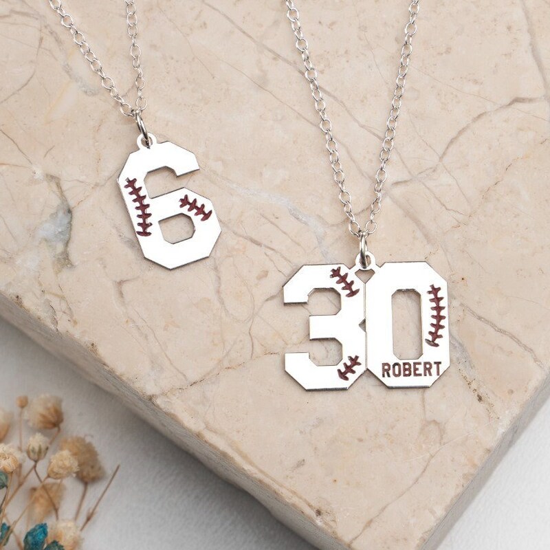 Baseball Necklace - Etsy