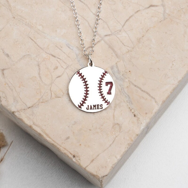 Baseball Necklace - Etsy