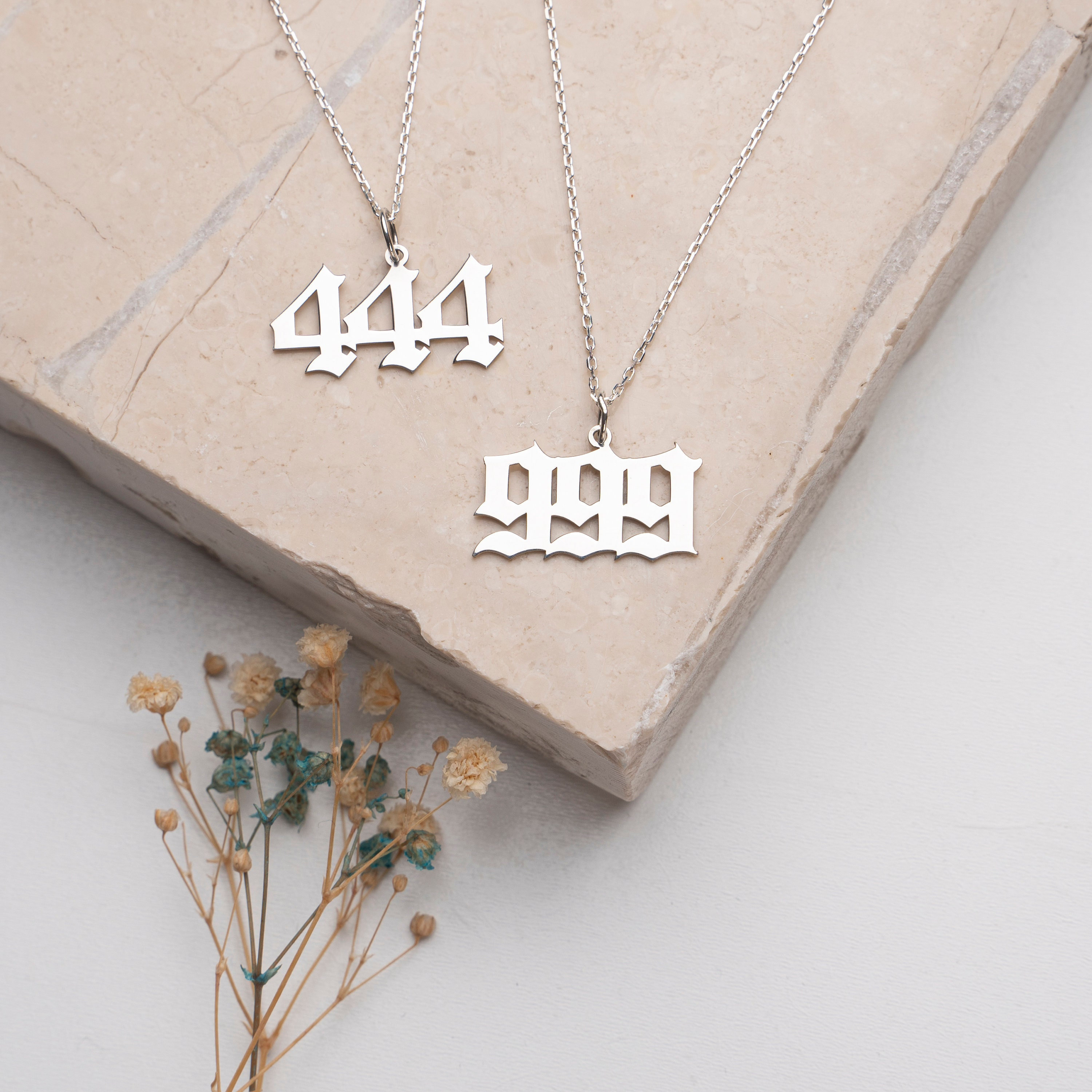 Angel Number Necklace, Personalized Number Necklace, 925 Sterling ...