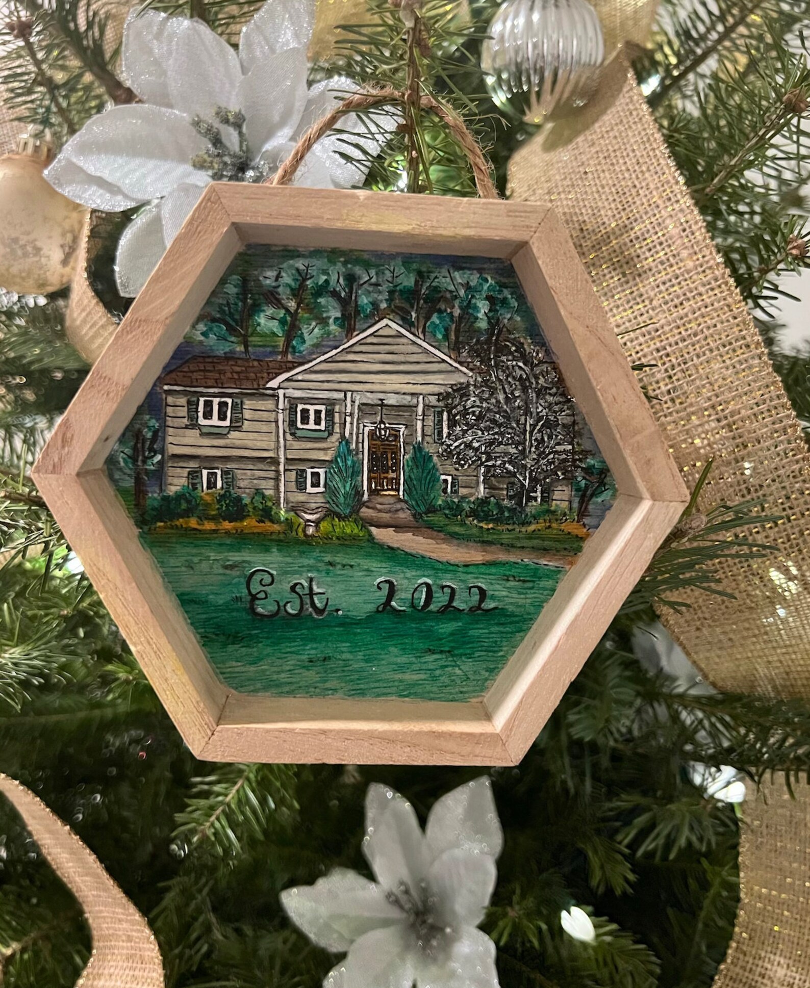 Custom Ornament | Wooden Personalized House Ornament | Unique and ...