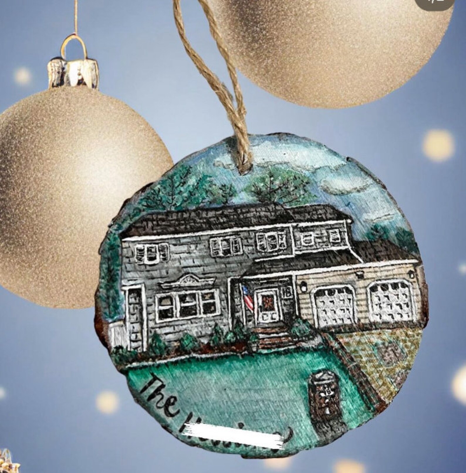 Custom Ornament | Wooden Personalized House Ornament | Unique and ...